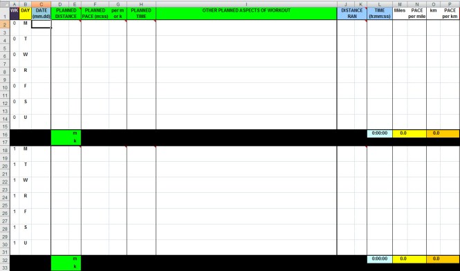 Free Advanced Year Long Excel Running Log – Digital Citizen